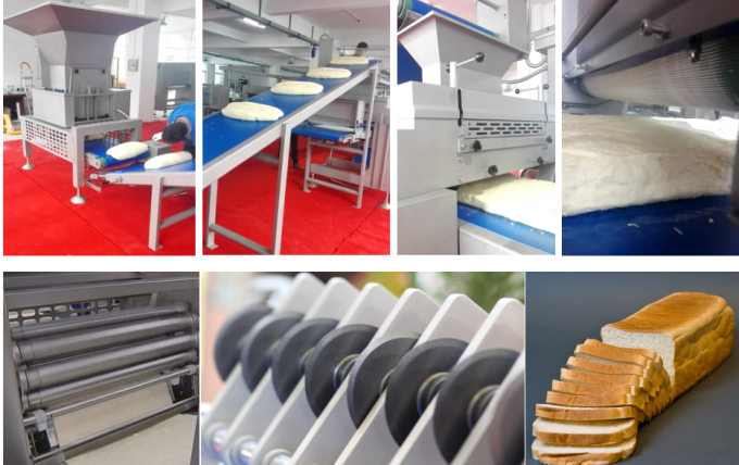 Automatic Bread Production Line 800mm Table Width With Auto Panning System