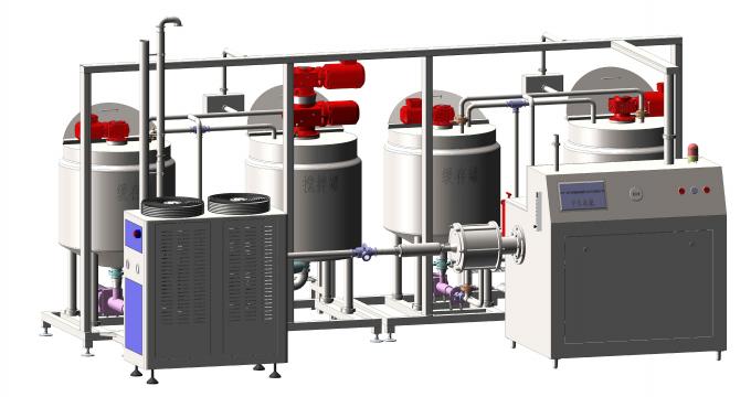 High Production Capacity Chiffon Cake Aeration System For Birthday Cake ...